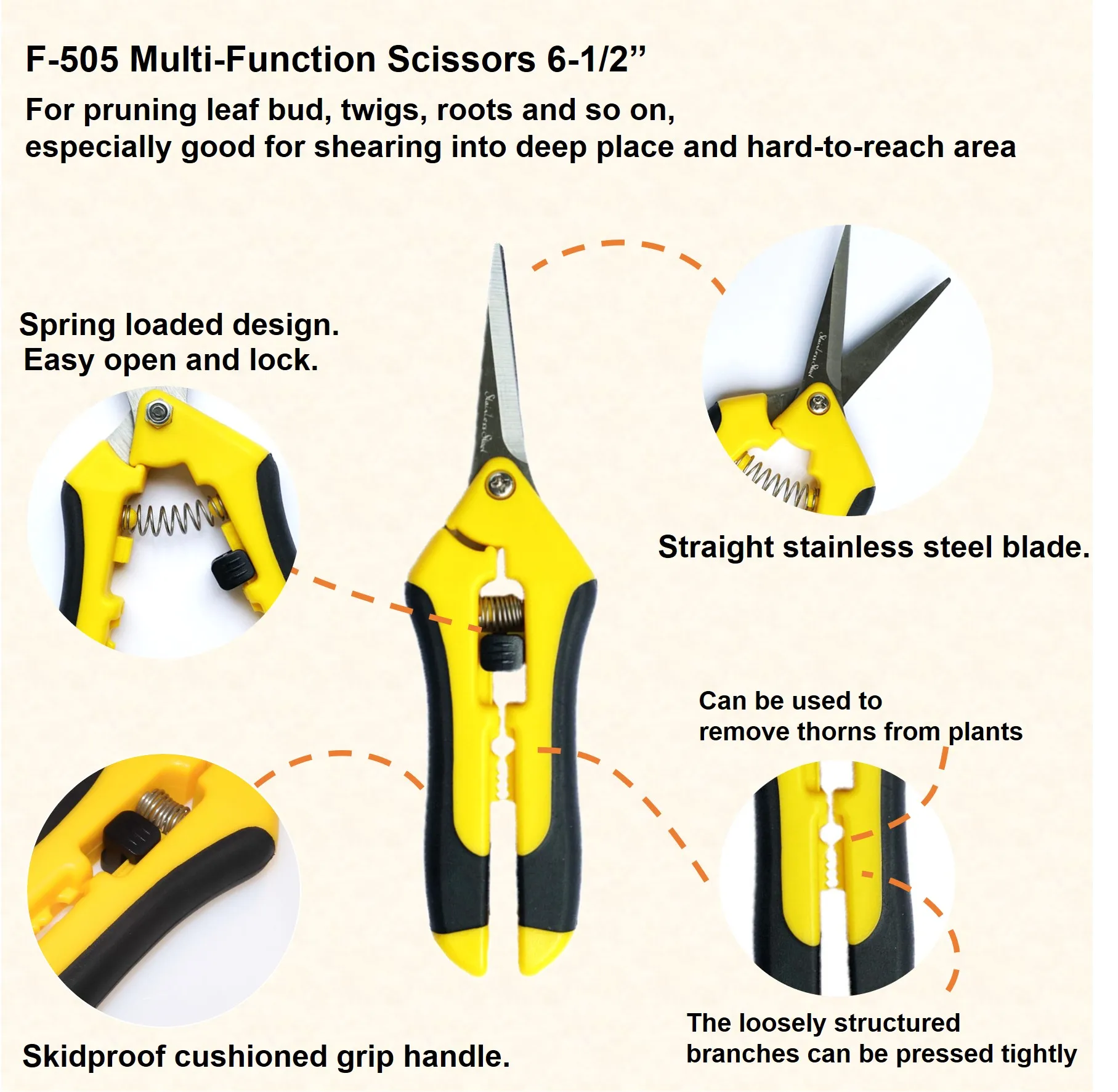 Fujiya Qualify Gardening Scissors for Harvesting - Durable & Precise