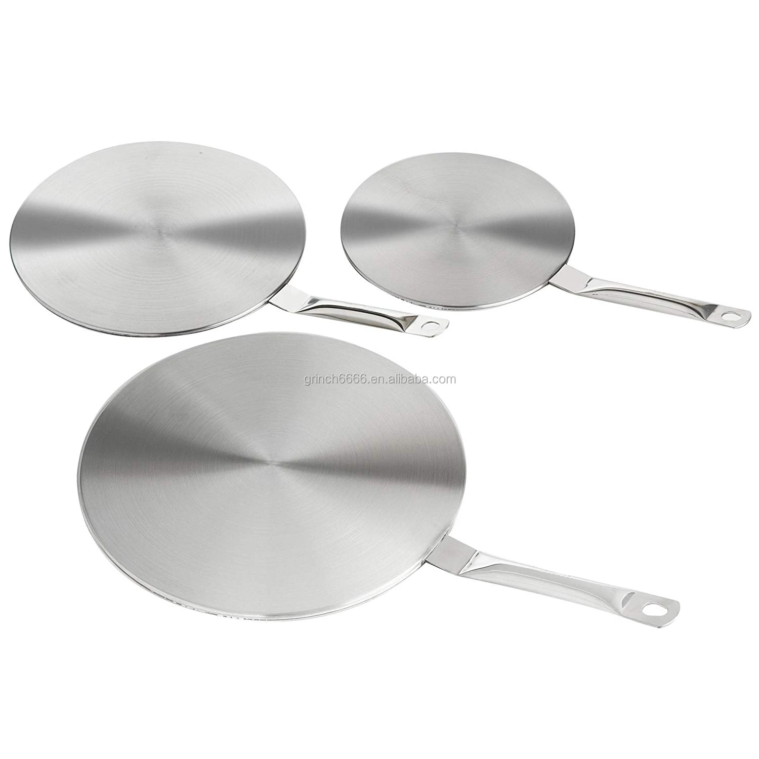 Induction Hob Diffuser Set of 3 - Sustainable Stainless Steel