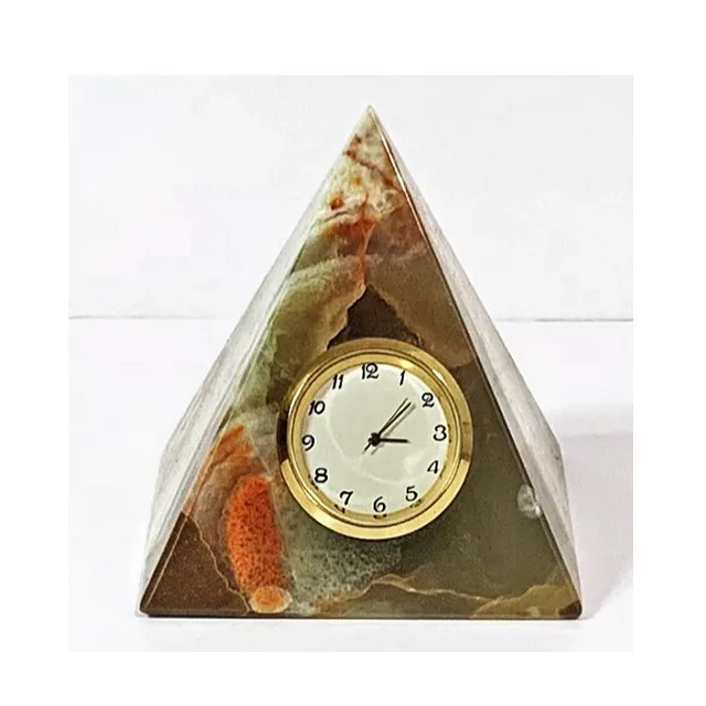 Perfect Quality Onyx Marble Pyramid Clock For Office - Buy Pyramid ...