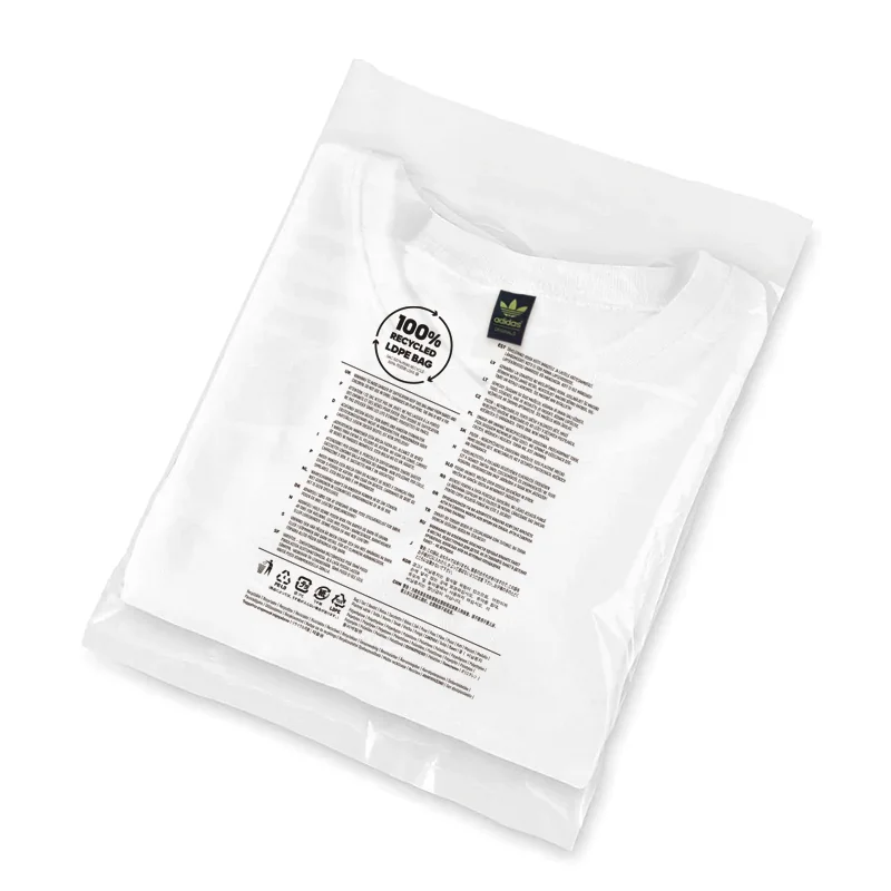 Eco-friendly Custom Printed Logo Grs Recycled Plastic Polybag Pcr Ldpe ...