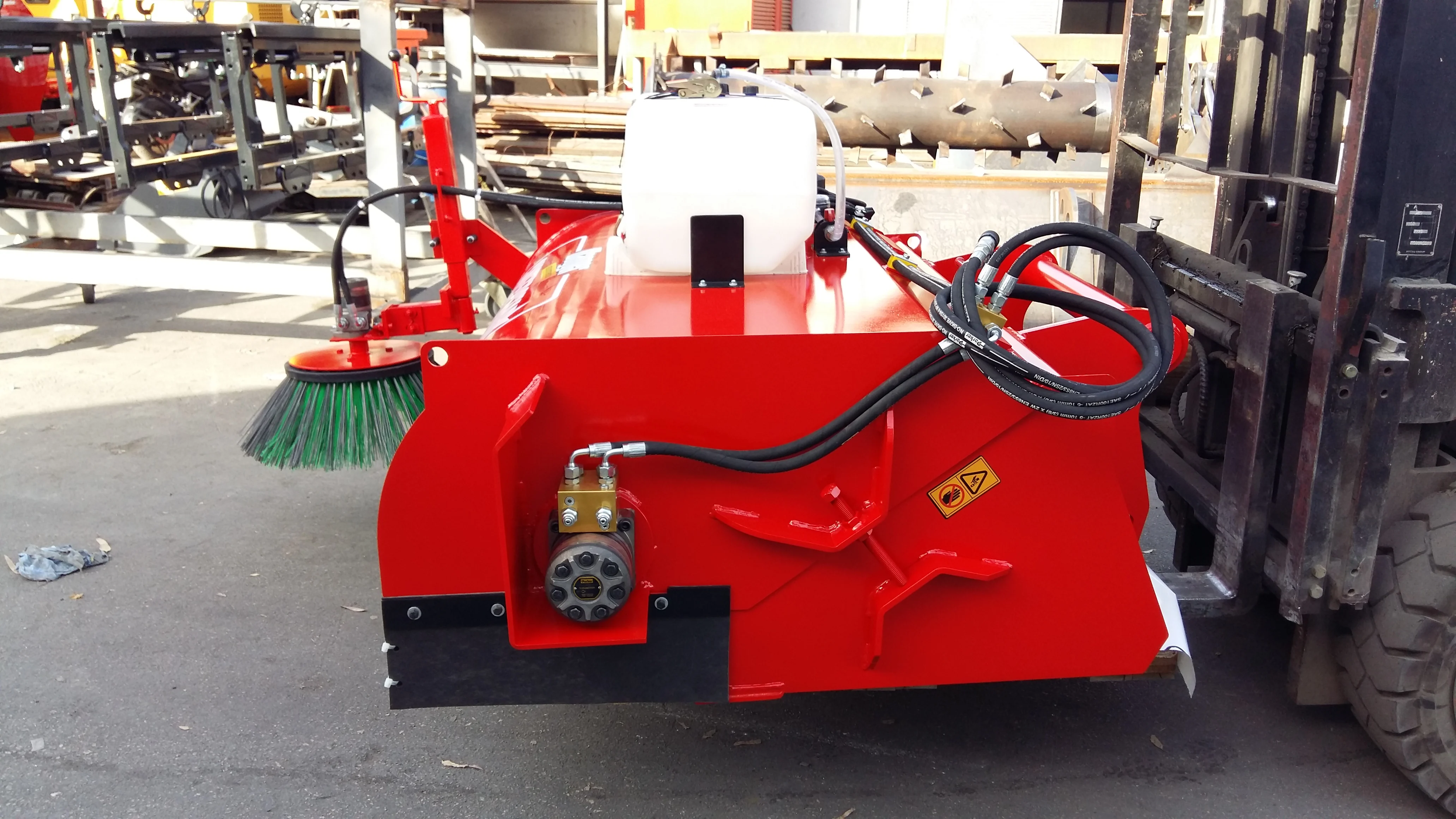 Forklift Sweeper Attachment - Wagger Attachments Sweepstar Collector