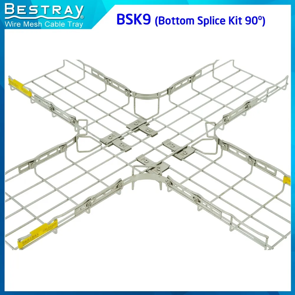Hot Wire Mesh Cable Tray Bottom Splice Kit 90o Bsk9 Epoxy Coated Cable ...