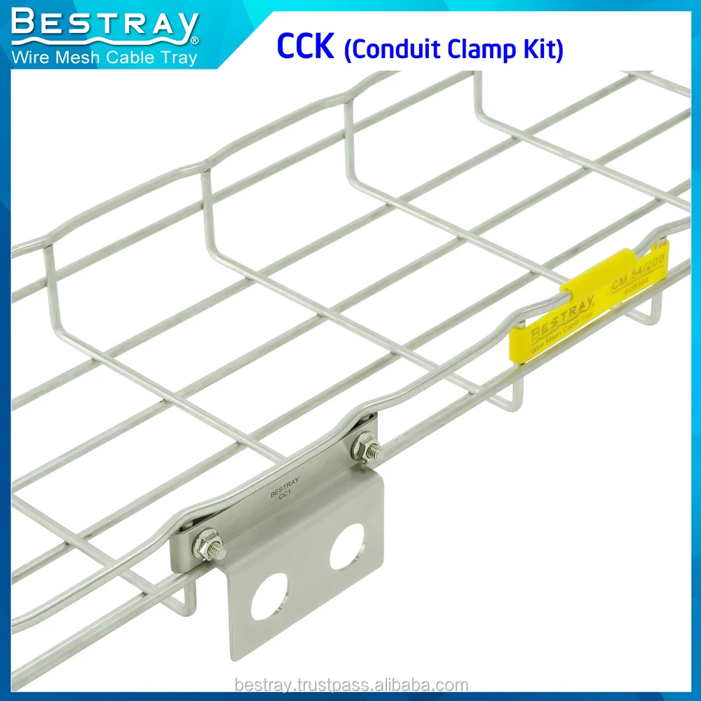 High Quality Wire Mesh Cable Tray Conduit Clamp Kit Cck Bestray - Buy ...
