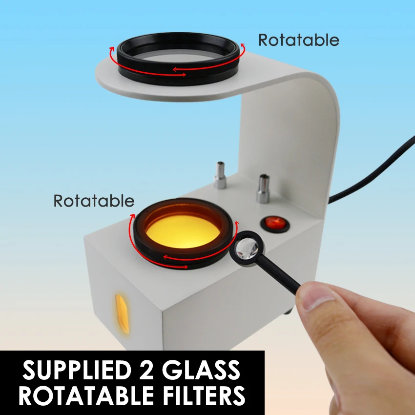 Desktop Standing Polariscope - Built-in LED & Rotatable Platform