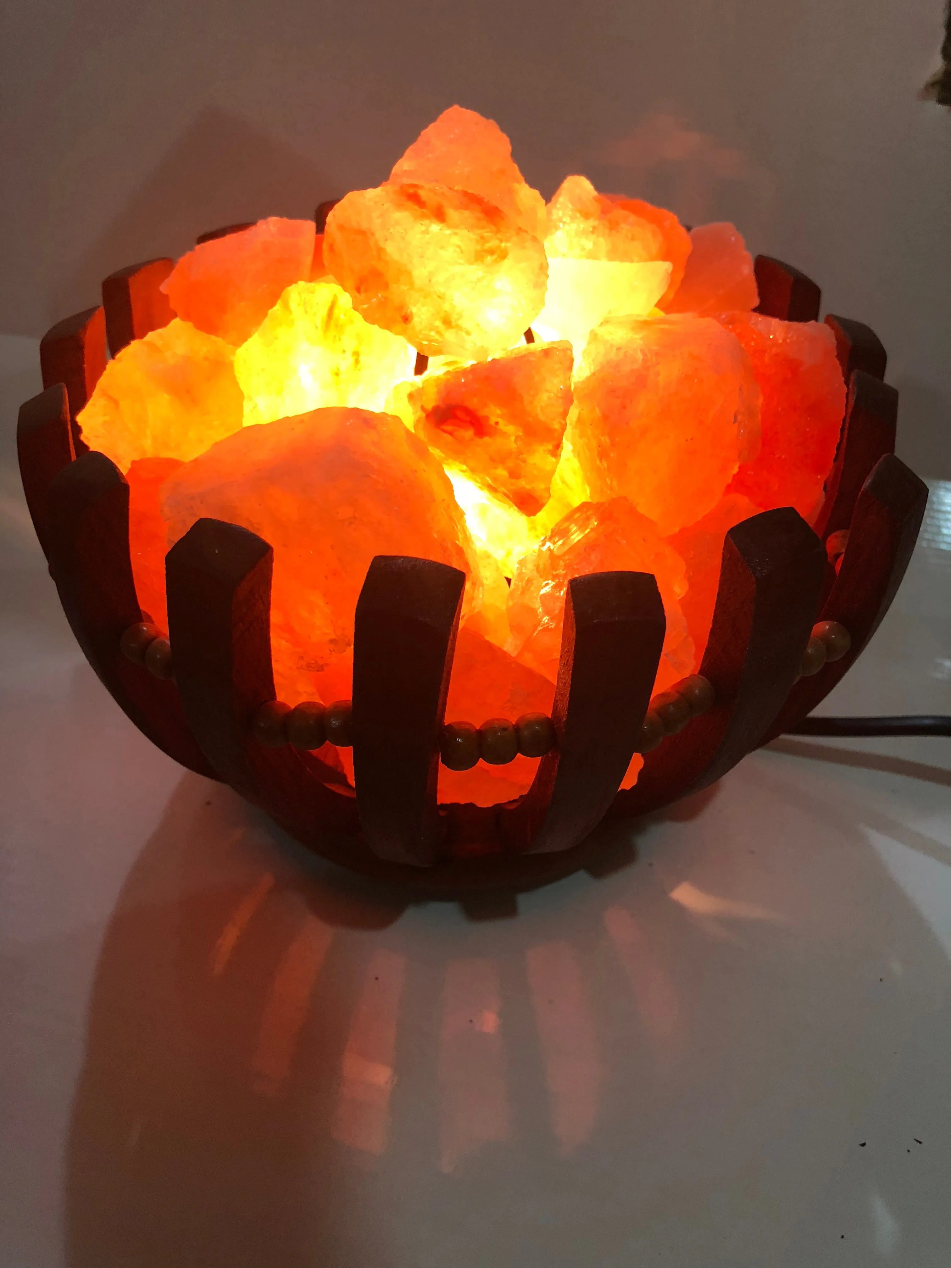 Beautiful Natural Hand Crafted Decorative Wooden Baskets Crystal Rock ...