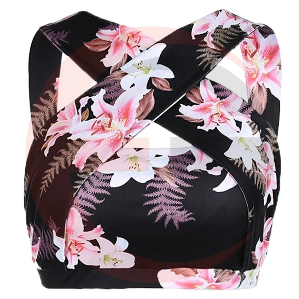 New Design Custom Logo Print Sublimation Sport Bra Latest Fashion ...