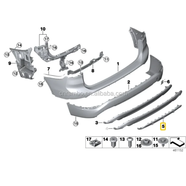Oem 51127379982 Parachoques Trasero De 1,8 2 De Plata Para Bmw X1 F48 ...