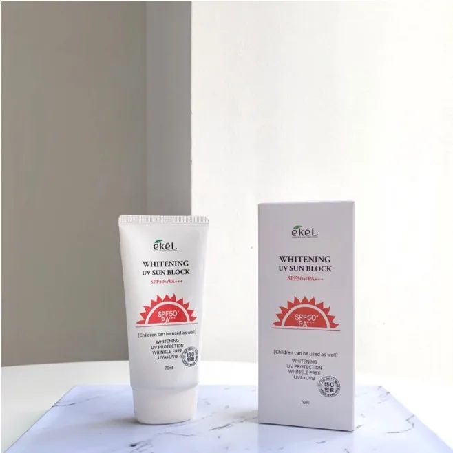 EKEL Whitening UV Sun Block 70ml - SPF 50 PA+++ Cream