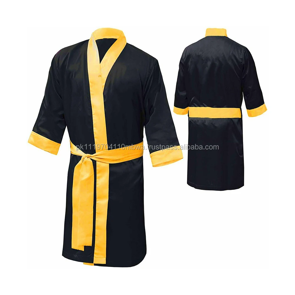 Wholesale Unisex Boxing Robes With Hood/custom Made Design Satin Boxing ...