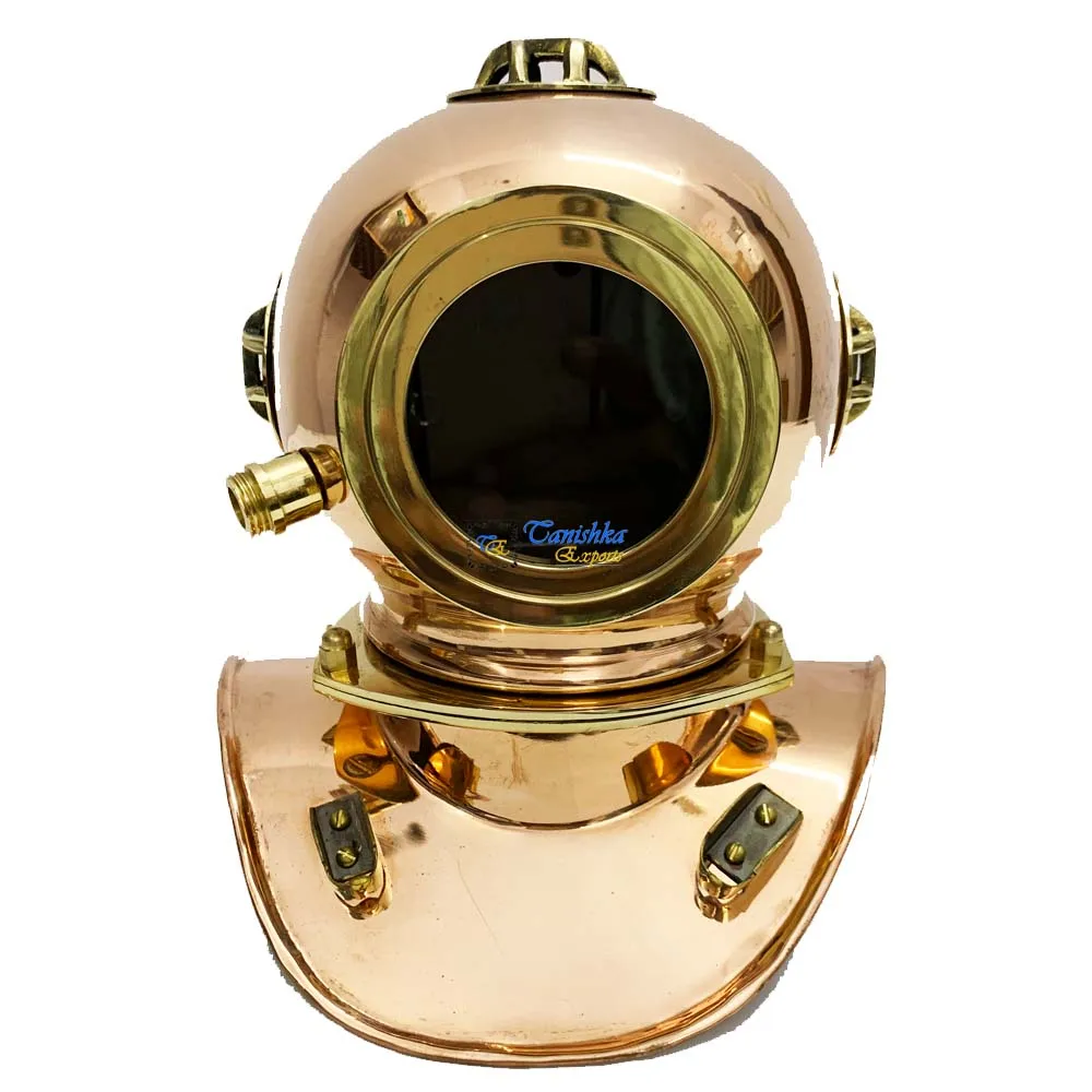 Vintage Deep Sea Divers Helmet - Brass & Copper Tanishka Exports