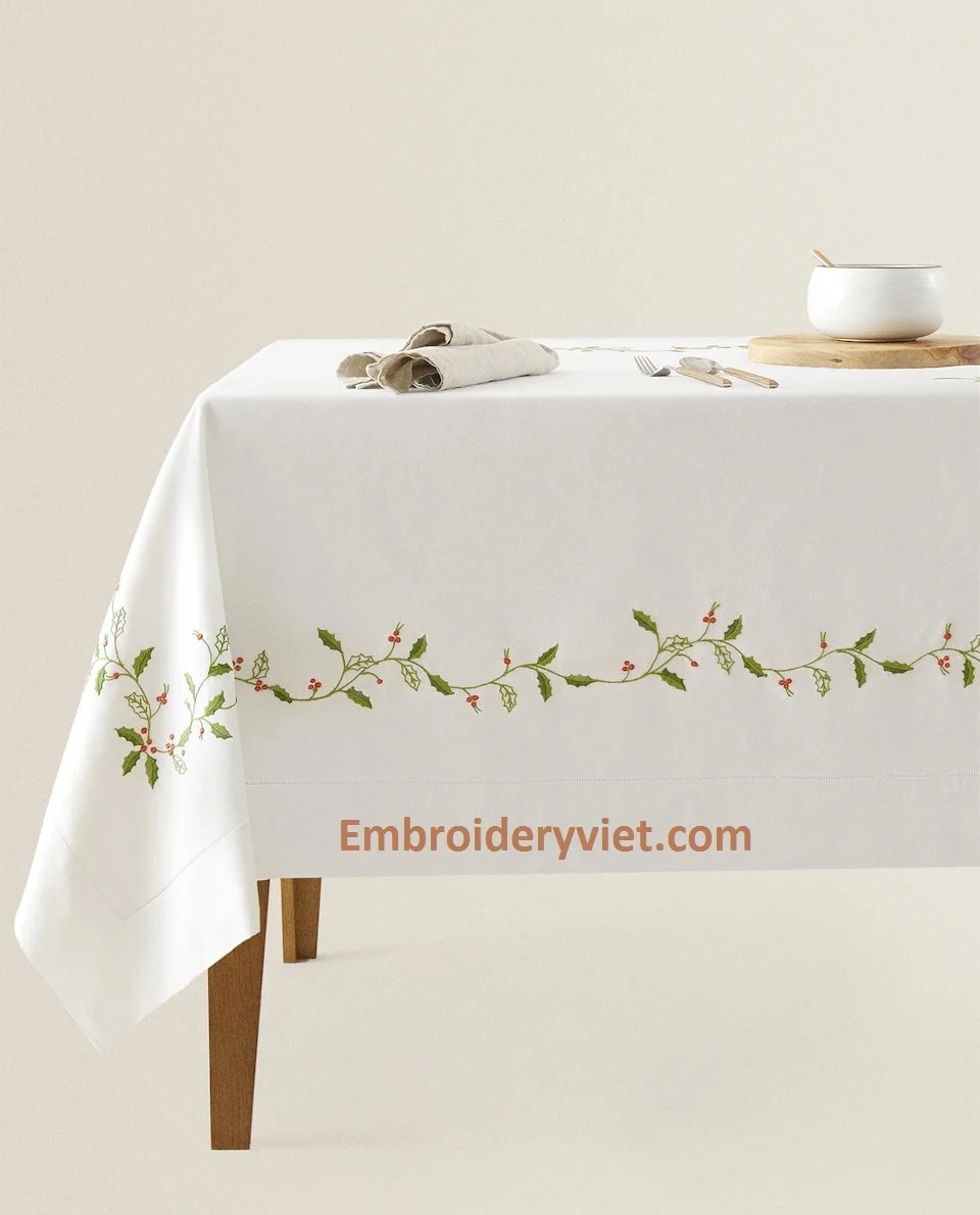 Hand Embroidered Table Cloth - Perfect for Weddings & Events
