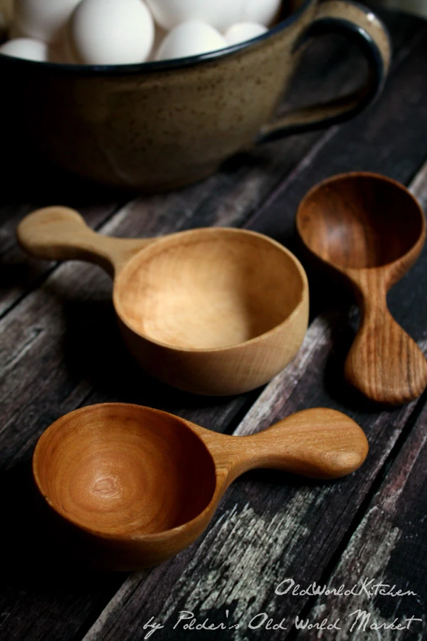 Handmade Wooden Measuring Cups - Sustainable & Durable