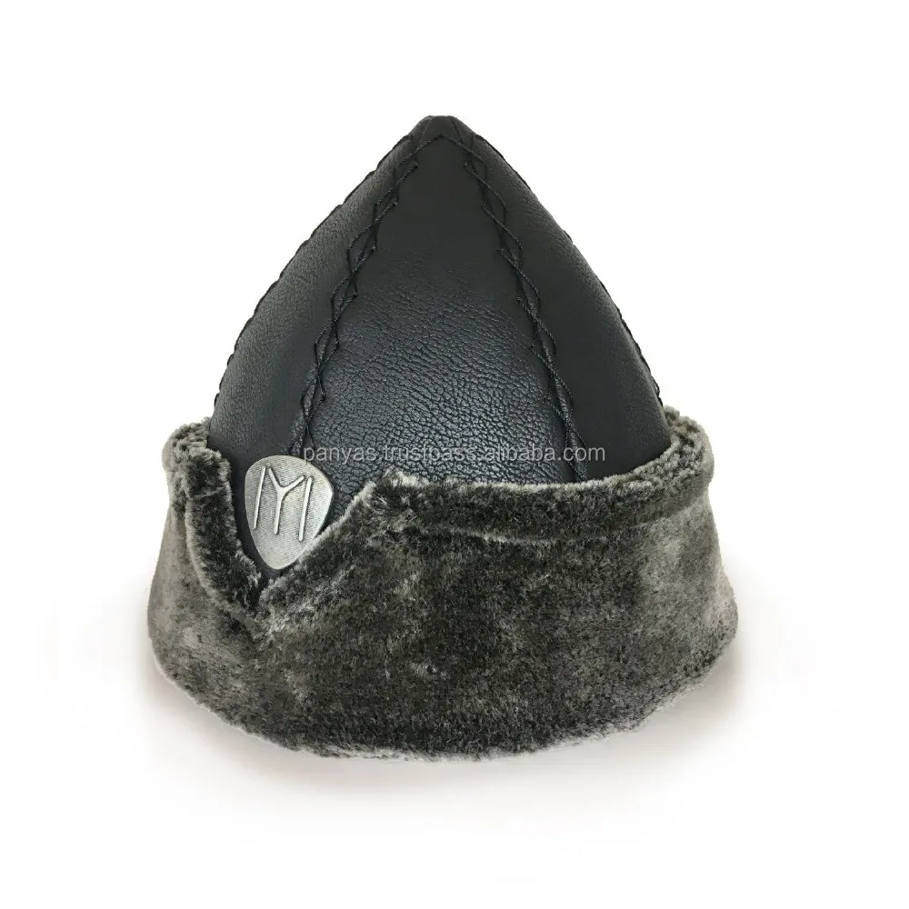 Traditional Leather Bork Hat Ottoman Kayi Ertugrul Dirilis Series