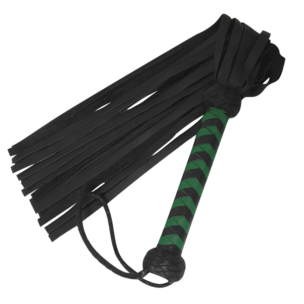 Genuine Cow Hide Thick Leather Flogger with 25 Black Tails Heavy ...
