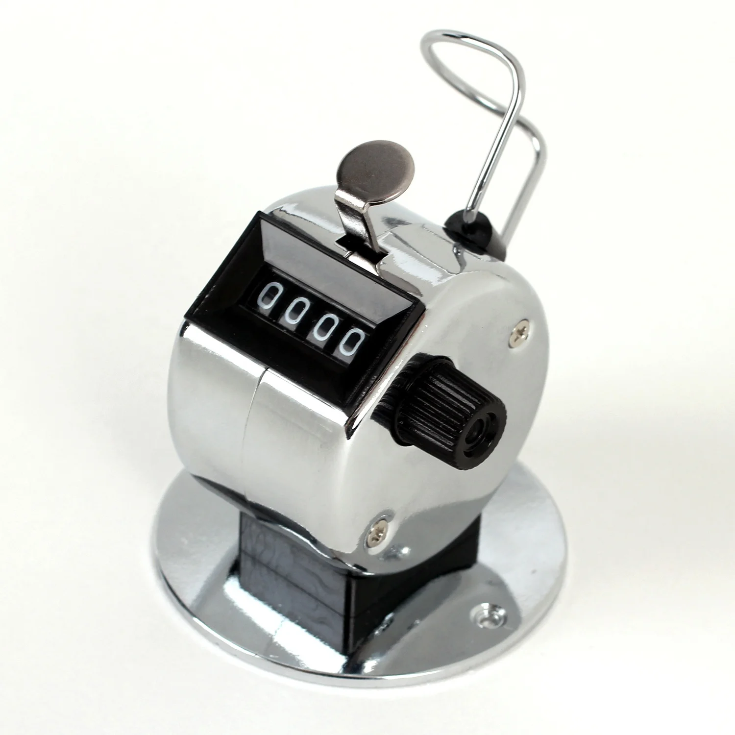 Basic 4-digit Metal Shell Desktop Number Clicker Mechanical Hand Tally ...