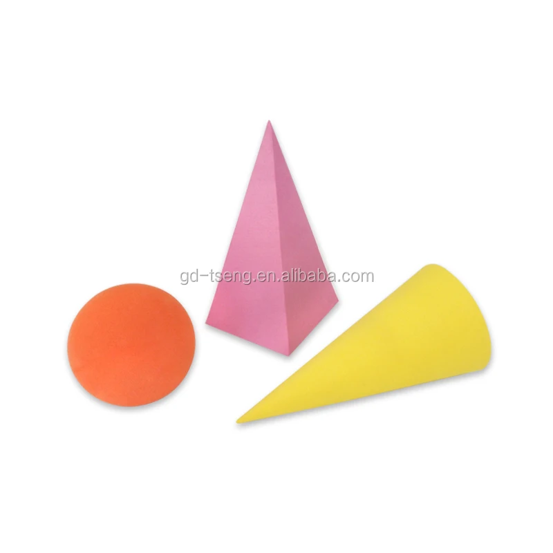 2020 7 Cm Dia Eva Kids Foam Solids 3d Geo Building Blocks 6pcs 6 Shapes ...