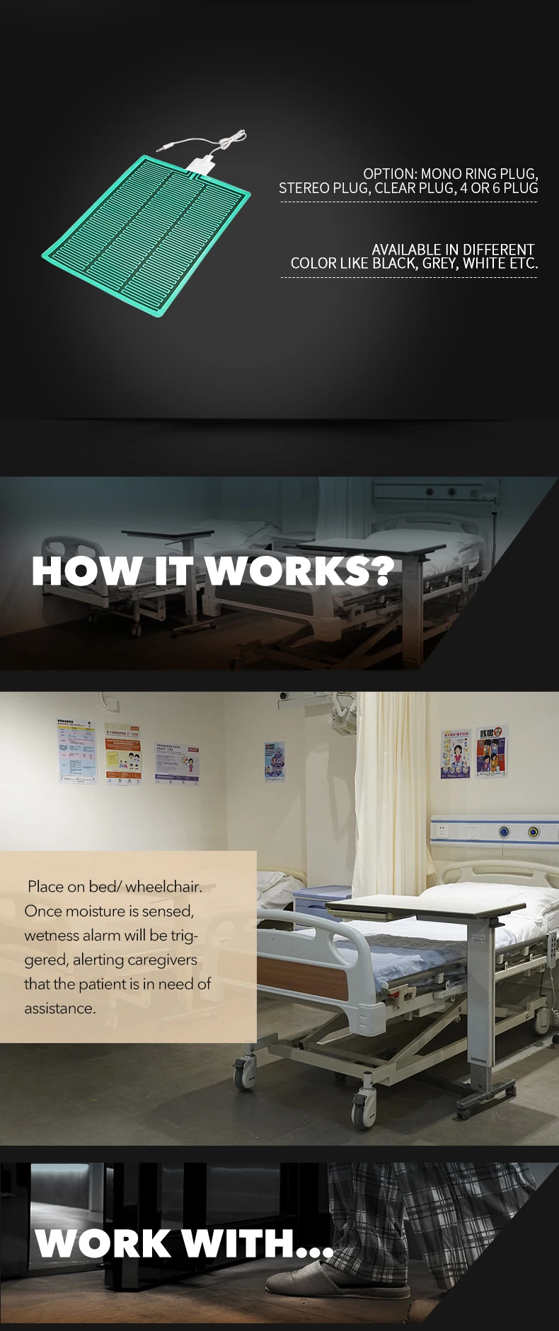 OEM Wetness Sensing Incontinence Detection Healthcare Elderly Care ...