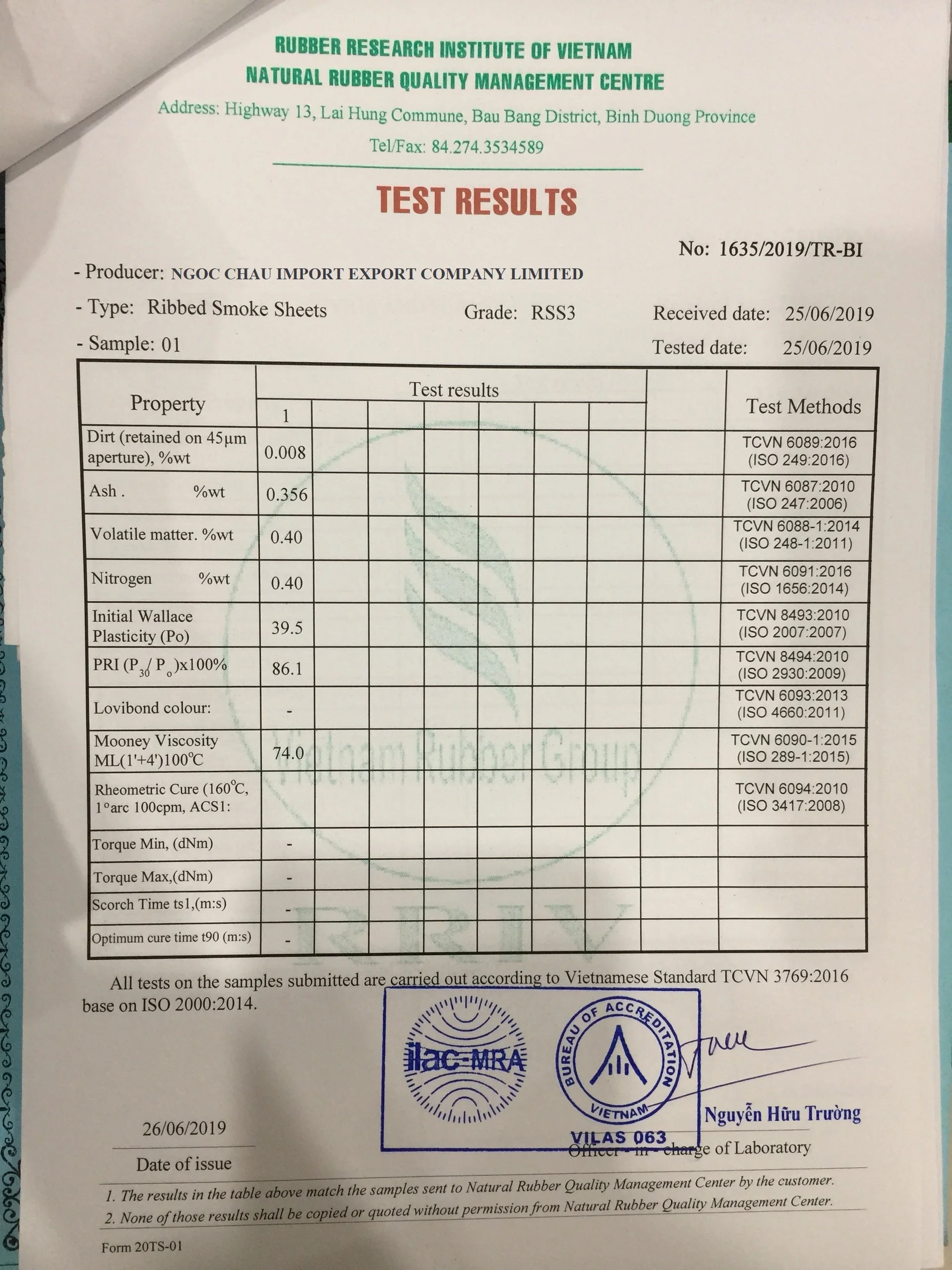 RSS3 Rubber Sheets - High Quality from Vietnam Factory