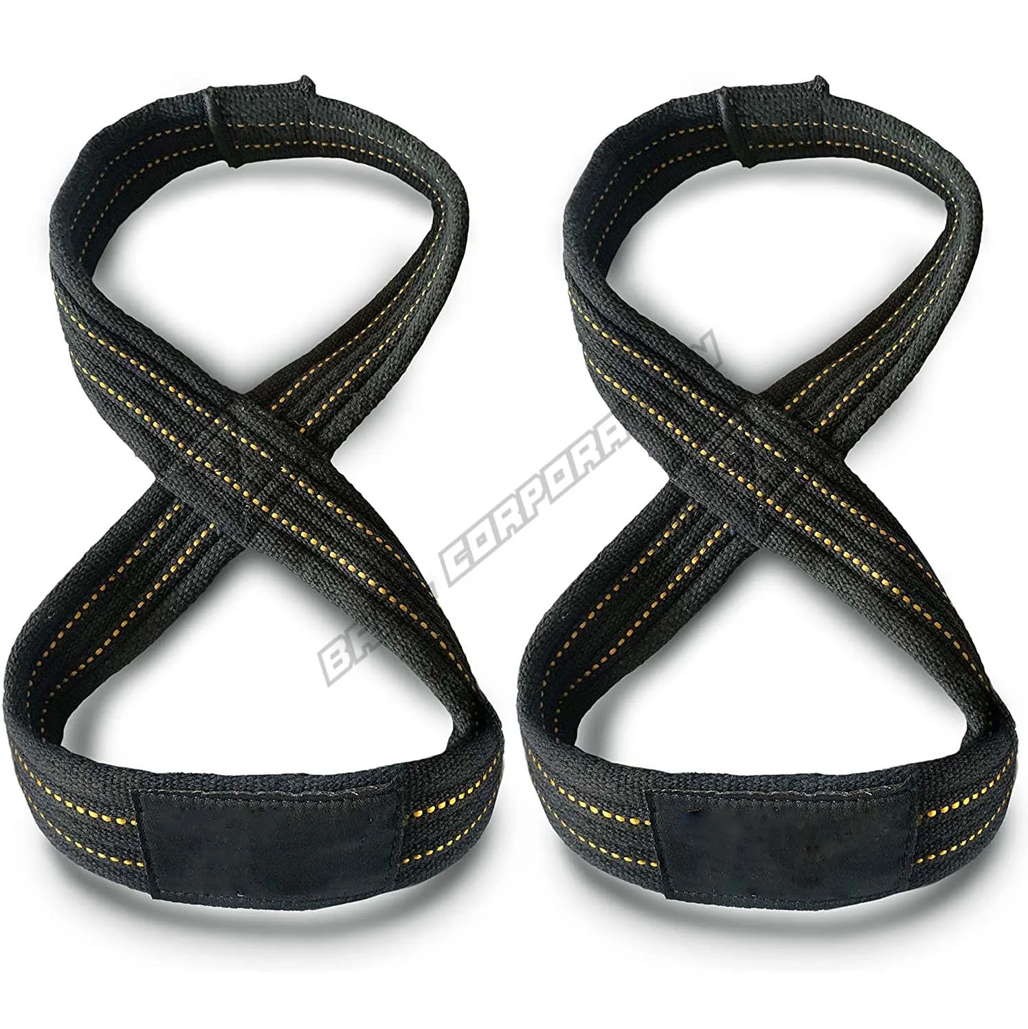 Bodybuilding Exercises Figure 8 Weight Lifting Straps Heavy Duty Gym ...