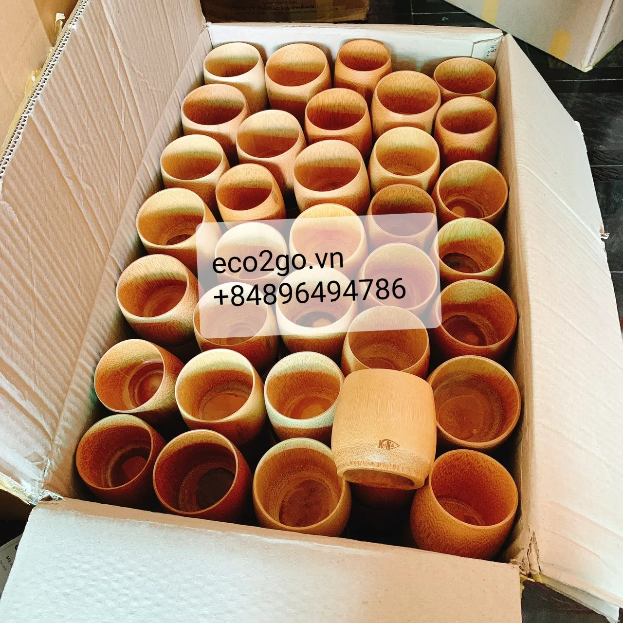 Eco2go Vietnam Bamboo Coffee Cups - Sustainable & Stylish