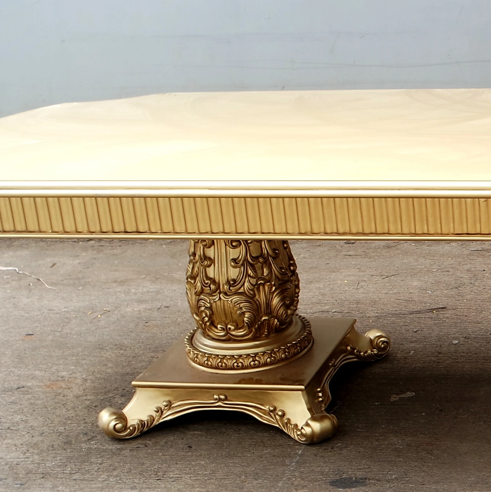 ROYAL CLASSIC FURNITURE CARVED DINING TABLE SET 12 CHAIRS