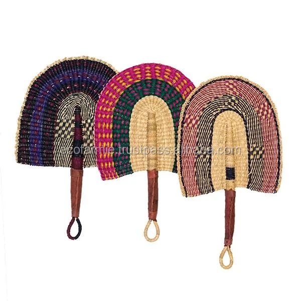 Seagrass African Natural Hand Fans Handheld Fan Made Of Straw Raffia ...