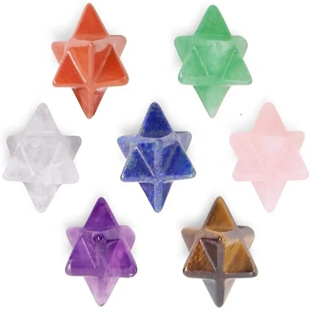 Gemstone Engraved Chakra Symbol Stone Set Quality Assured Healing ...