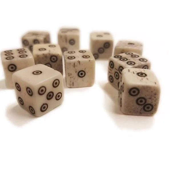 High Quality Handmade Buffalo Bone Cubic Dice - Gaming & Decor