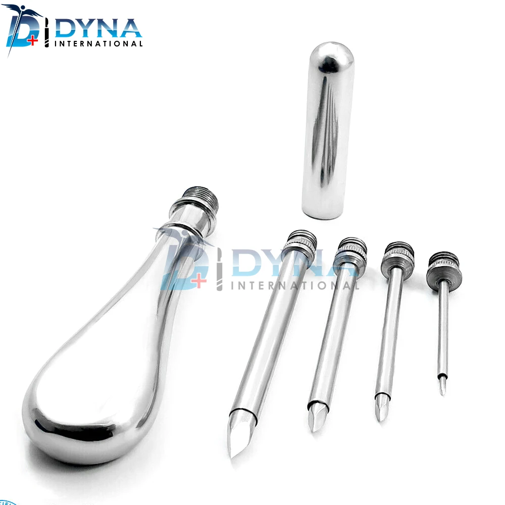 Trocar and Cannula Set of 4 Sizes for Veterinary Surgery