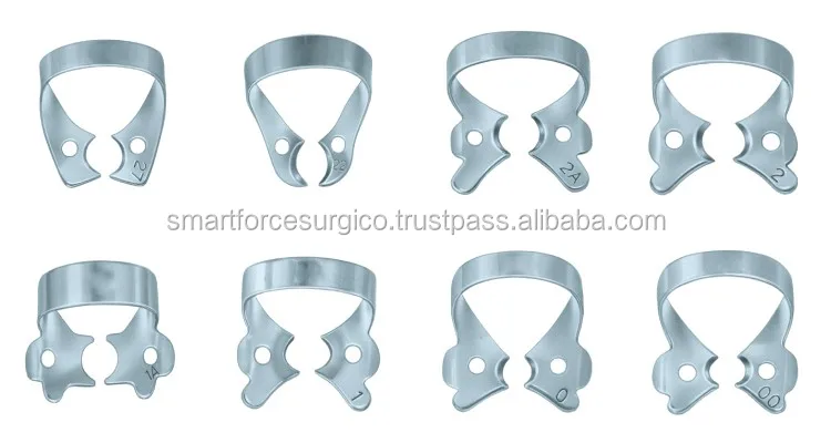 No. 207 Rubber Dam Clamps Upper Lower Bicuspids Flat Beaks Instruments ...