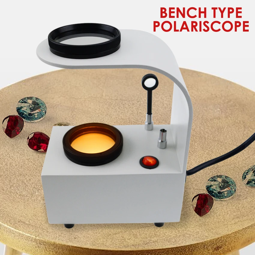 Desktop Standing Polariscope - Built-in LED & Rotatable Platform