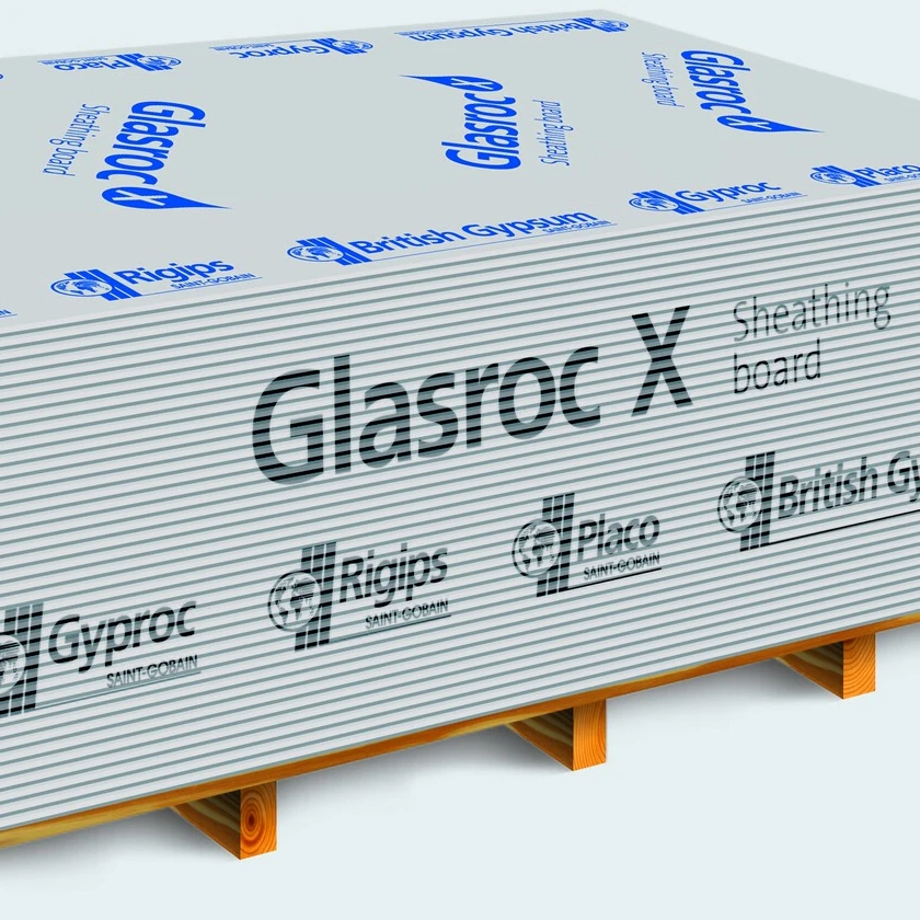 British Gypsum Glasroc X Gypsum Sheathing Board - Durable & Fire Resistant
