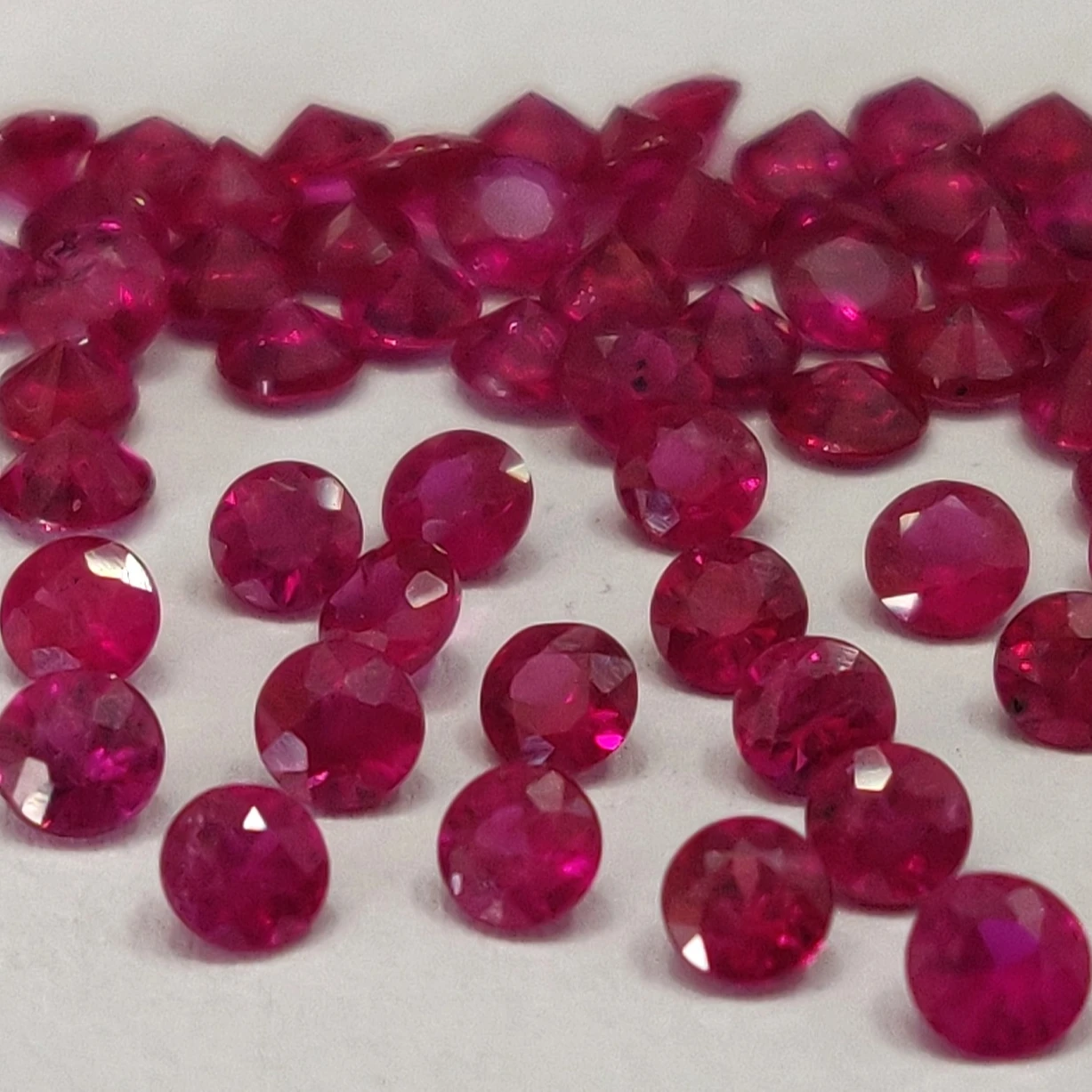 Natural Brilliant Cut Ruby 1mm to 3mm - Perfect for Jewelry