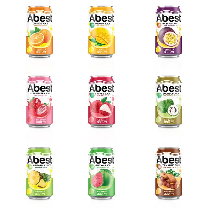 Abest Lychee Juice Canned Fruit Juice 330ml Beverage Manufacturer High Quality To Export - Buy ...