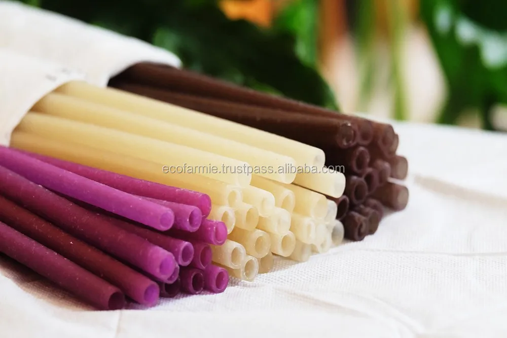 Edible Eco-Friendly Biodegradable Rice Drinking Straws