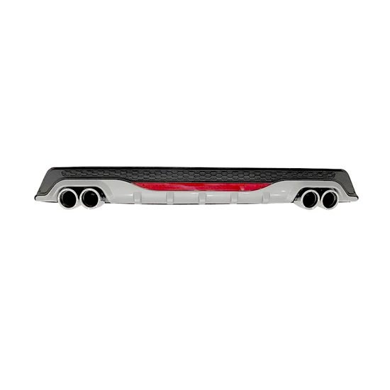 Universal Rear Diffusers Grey And Matte Black With 4 Chrome Tips ...