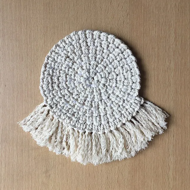 Macrame Table Coasters Handmade Boho Decor Cotton Placemats Coaster ...