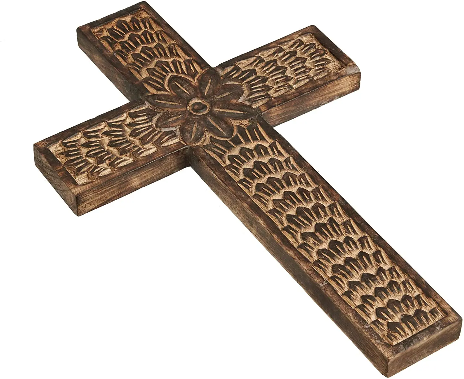 Handmade Wooden Floral Design Catholic Wooden Holy Cross For Praying ...